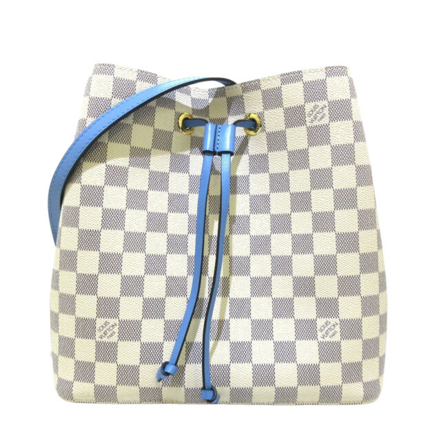 Louis Vuitton NéoNoé Bucket & Drawstring Bag MM White Canvas Damier ...