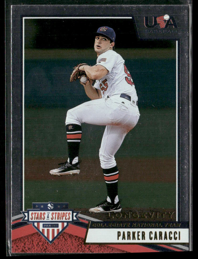 2019 Panini USA Baseball Stars & Stripes Longevity - Parker Caracci #21 ...
