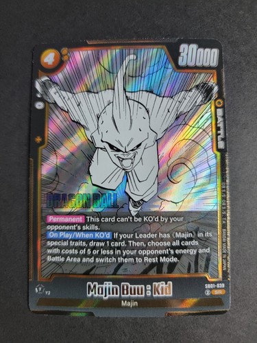 Majin Buu : Kid SB01-039 SR Super Rare Fusion World Manga Booster | eBay