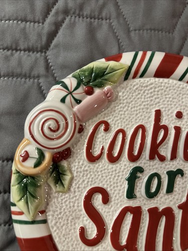 Fitz and Floyd Cookies for Santa 9” Plate Made In China Vintage | eBay
