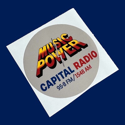 Vintage CAPITAL Radio 95-8 MUSIC POWER Station FM 1548 AM Vinyl Sticker ...