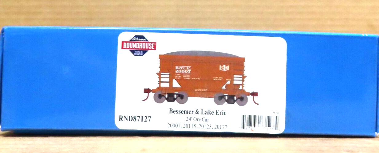 ATHEARN ROUNDHOUSE 87127 BESSEMER & LAKE ERIE 24' ORE CAR (4PACK) HO ...