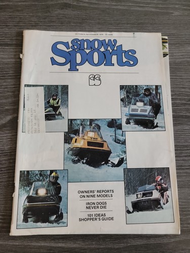 Snow Sports Vintage Snowmobile Magazine OCTOBER - NOVEMBER 1976 | eBay