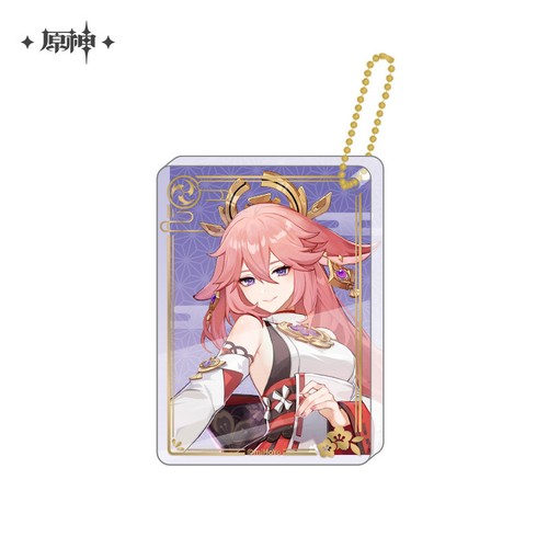 miHoYo Genshin Impact Yae Miko Keychain Thicken Acrylic Keyring ...