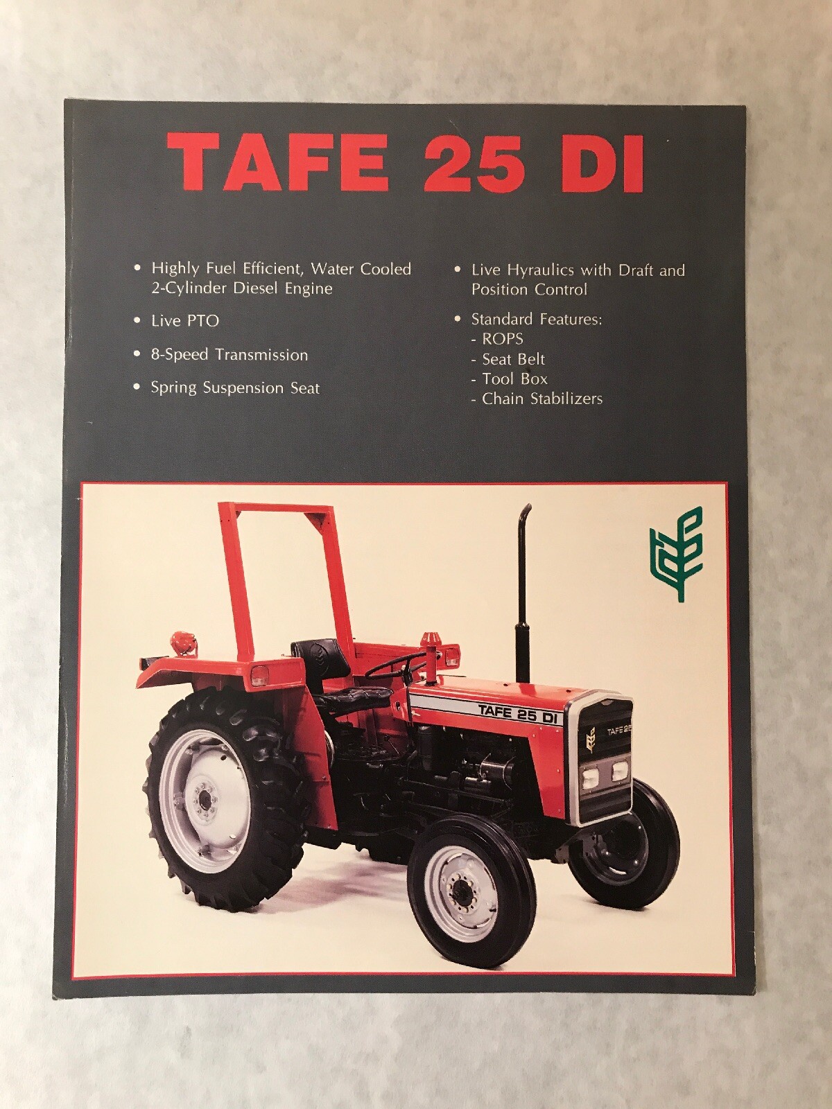 TAFE 25 DI Tractor Dealers Brochure CDIL | eBay
