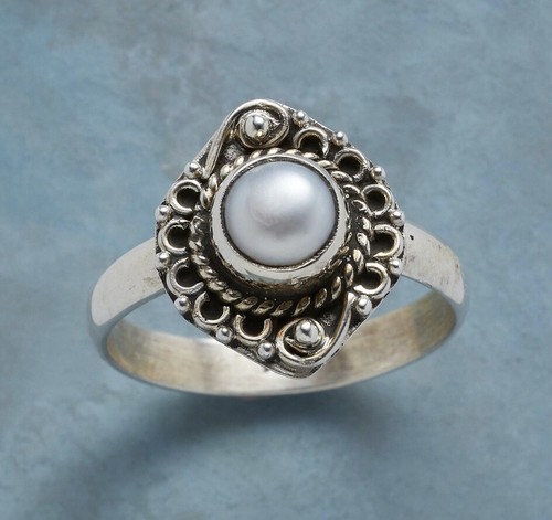 NWT Sundance Catalog Silver “Flourish Pearl Ring” size 9 | eBay