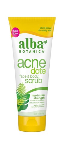 Alba Botanica Acnedote Maximum Strength Face & Body Scrub, 8 Oz ...