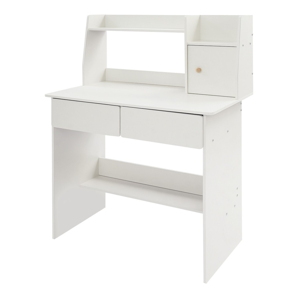Kids Study Desk with 2 Drawers for Kids 5-12 Years, Girls Desk for ...