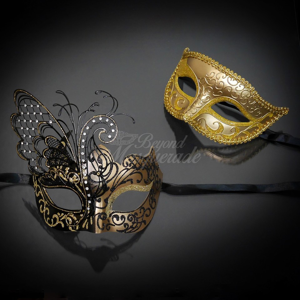 His & Hers Set, Couples Masquerade Mask, Classic Masquerade Ball Mask ...