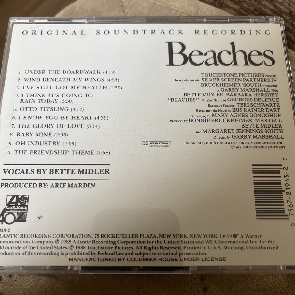 Beaches (Original Soundtrack Recording) CD 75678193323| eBay