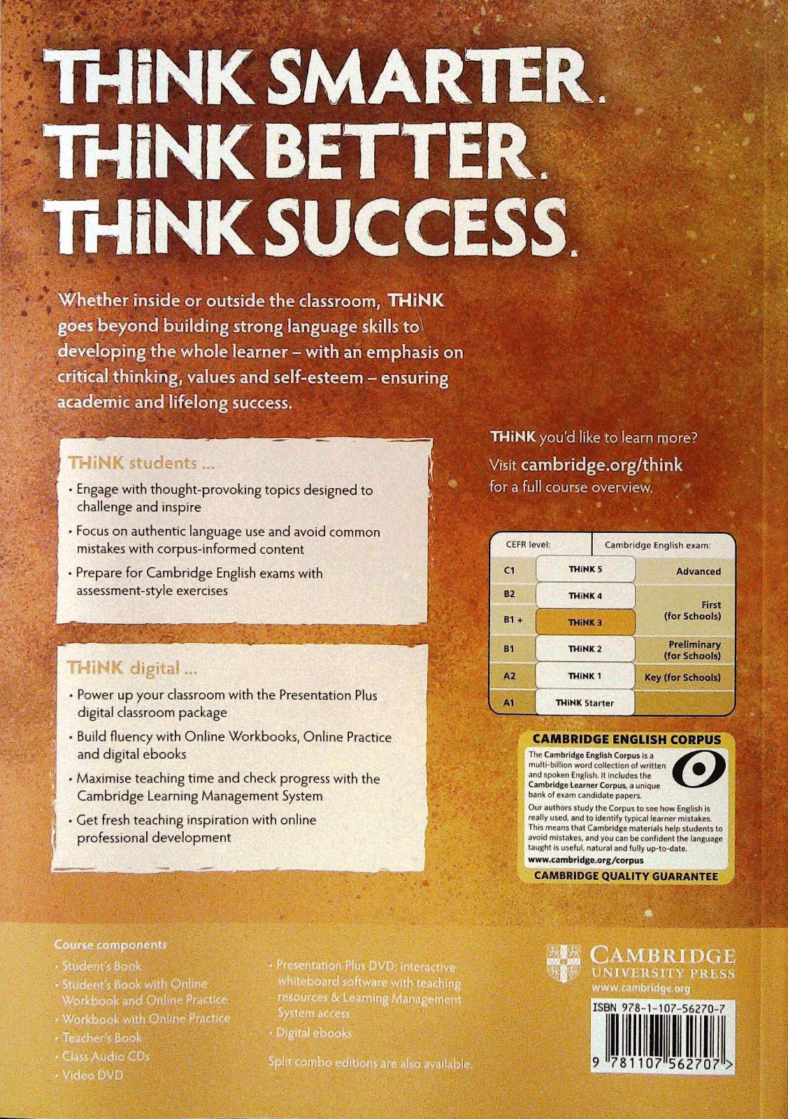 Cambridge THINK Level 3 (B1+) Student's Book 9781107562707 @NEW ...