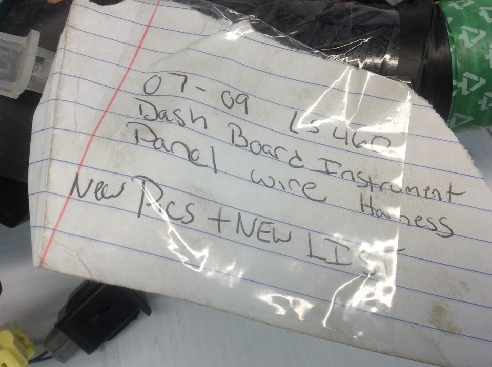 07-09 Lexus LS 460 Dash Board Instrument Panel Wire Hasness F | eBay