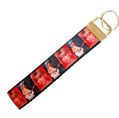 Handmade Key Chain Decorated with TAYLOR SWIFT Ribbon Wristlet Key Fob ...