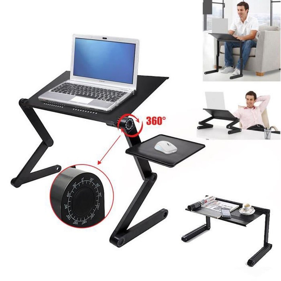 Support PC Table Ordinateur Portable Tablette Table de Lit Pliable | eBay