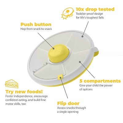 GoBe Snack Spinner Bundle with Sticker Sheet and Hand Strap Baby Food ...
