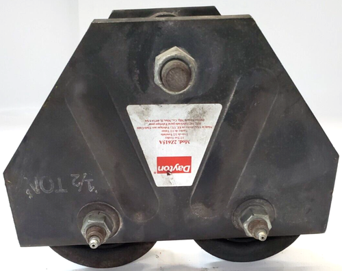 DAYTON TROLLEY 2Z615A 1/2 TON 1000LB CAPACITY 2-1/4" TO 5" FLANGE WIDTH ...
