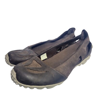 Merrell Oceania Women’s Ballet Flats Brown Vibram Leather Suede Size 10 ...