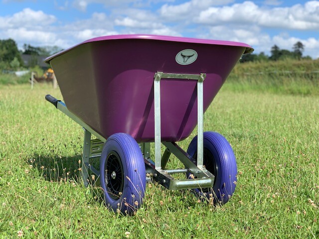 OX TWIN WHEELBARROW 200L Stable Garden Wheel Puncture Proof Large 200 ...