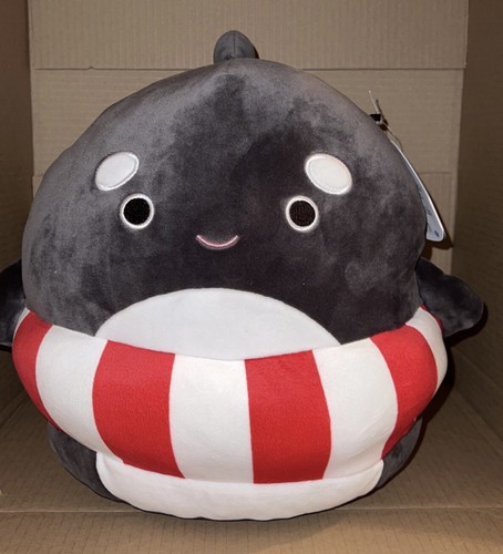 SQUISHMALLOW 12” Kai the Orca Whale Squishmallow Summer SWIM RING PLUSH ...
