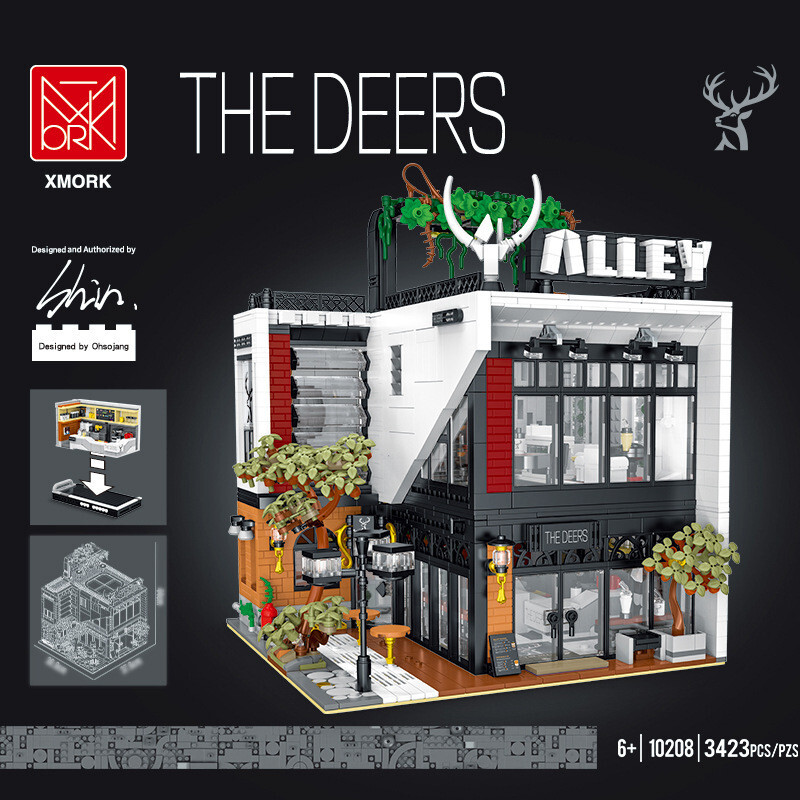 Building Blocks Mork 10208 MOC The Deers Alley Modular Buildings Toys ...