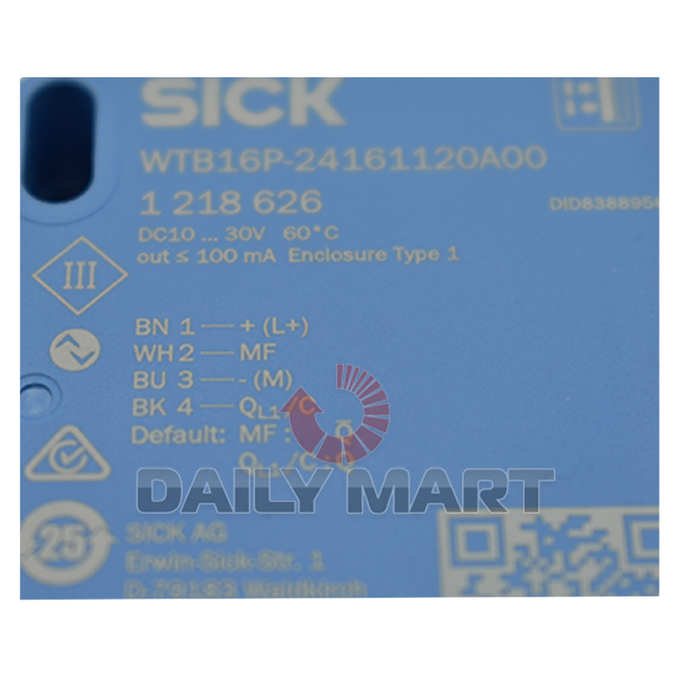 New In Box SICK WTB16P-24161120A00 1218626 Photoelectric Sensor | eBay