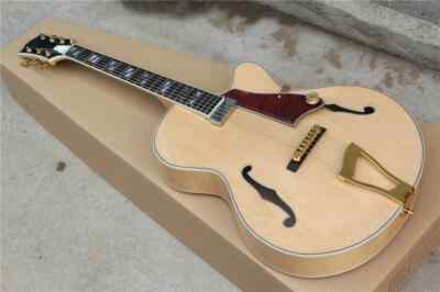 Factory Custom Hollow Natural Wood Color Electric Guitar with Rosewood ...