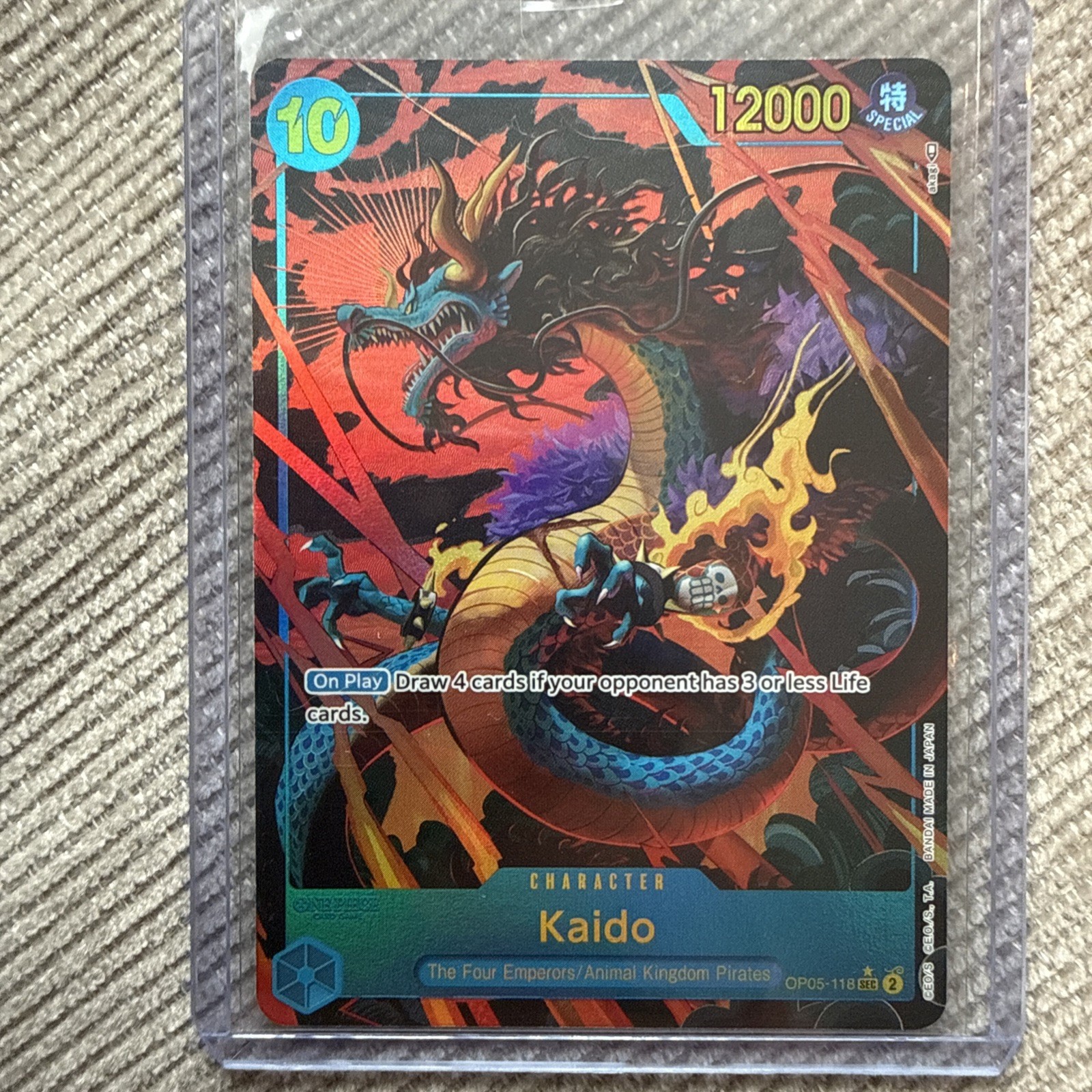 Купить One Piece Kaido Awakening Of New Era OP05-118 SEC Alt Art, цена ...