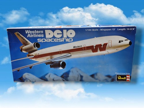 Vintage 1973 Revell Western Airlines DC-10 Spaceship Model Kit H-141 ...