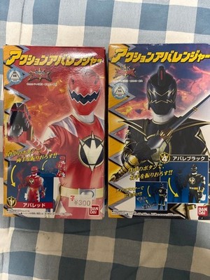 Power Rangers Dino Thunder Abaranger Action Figure Abared & Abareblack ...