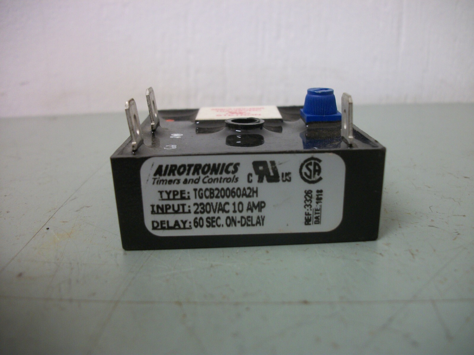 AIROTRONICS SOLID STATE TIMER RELAY TGCB20060A2H 10AMP 230VOLT 60SEC | eBay