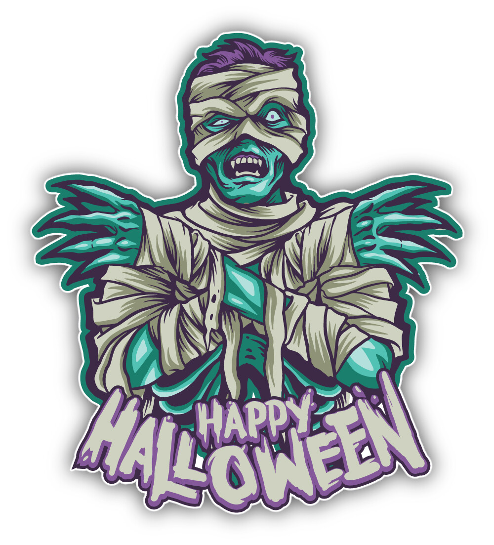 Halloween Mummy Vinyl Sticker Decal | eBay