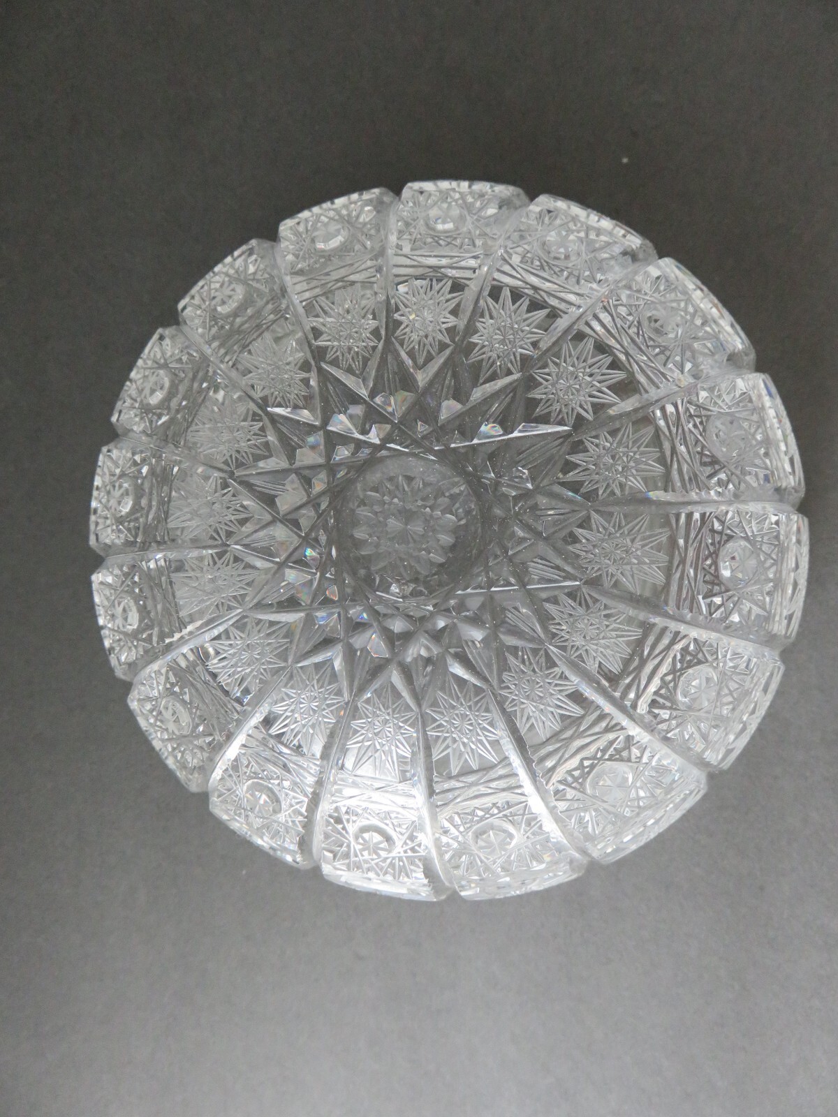 Bohemian Czech Crystal 6" Round Bowl Queen Lace Pattern Vintage | eBay