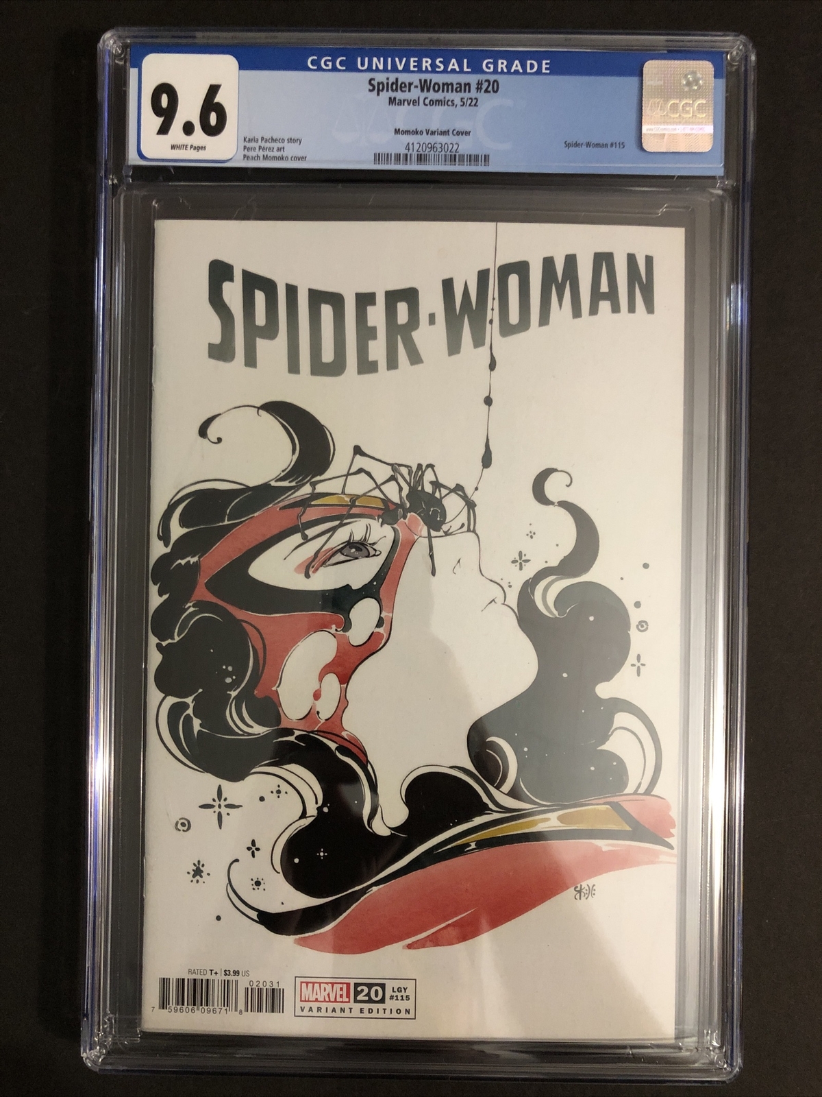 Spider-Woman #20 5/22 Marvel Comics CGC Graded 9.6 Peach Momoko Variant ...