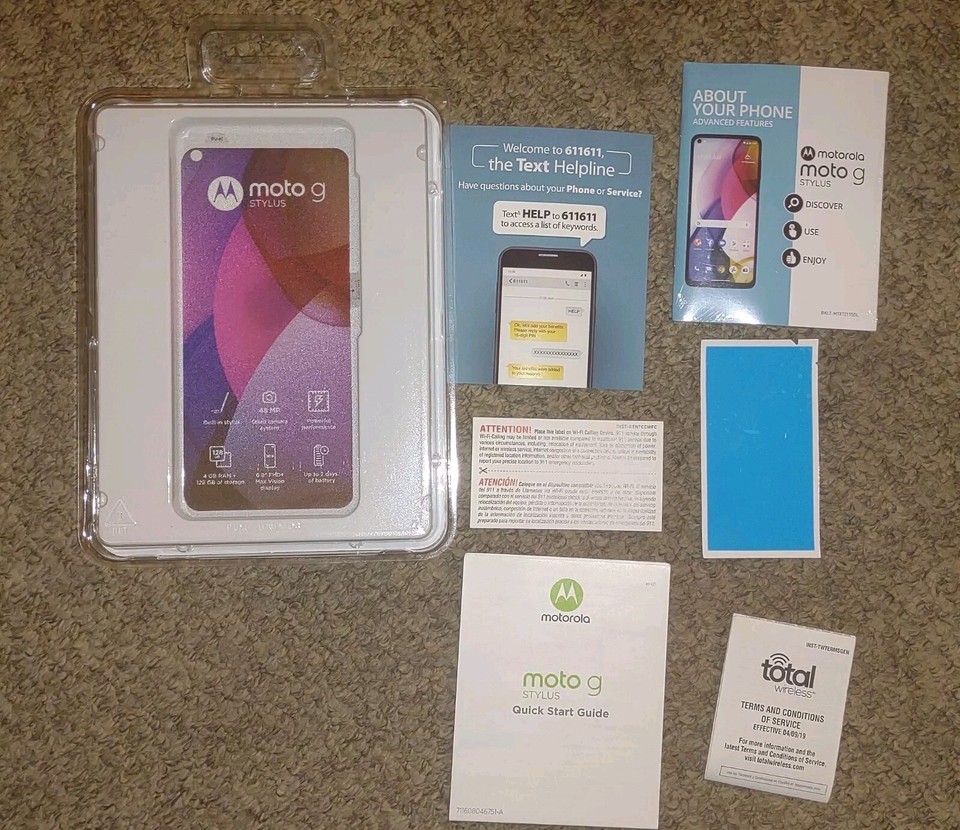 Moto G Stylus Total Wireless BOX & PAPERWORK ONLY | eBay