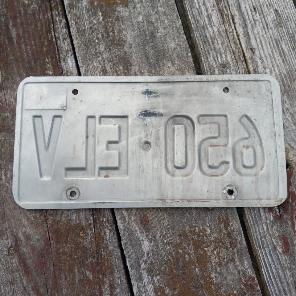1985 Nevada License Plate - "650 ELV" THE SILVER STATE | eBay