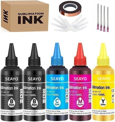 SEAYO 500ml Sublimation Ink Refill for Heat Transfer on Mugs, Shirts ...