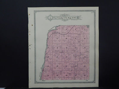 Wisconsin Burnett County Map 1915 Anderson Township Q1#22 | eBay