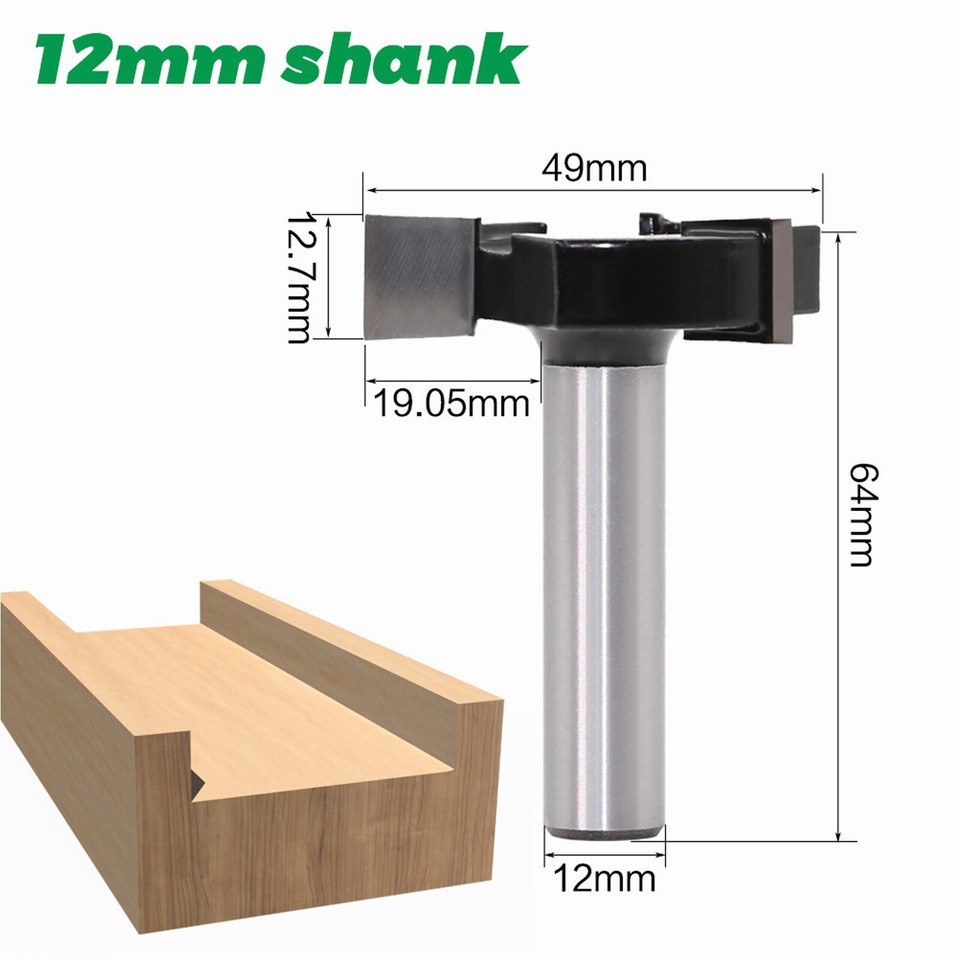 1/2" Shank CNC Spoilboard Surfacing Router Bit Slab Flattening Planing ...