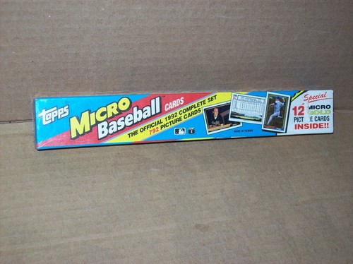 1992 Topps MICRO baseball sealed factory set 792 cards with 12 Gold ...