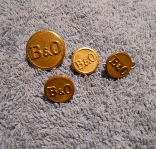 Lot of B & O Railroad Jacket Buttons (4) | eBay