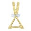 14K Yellow Gold Triangle Pendant Setting Rabbit Ear Bail Mounting 0 ...