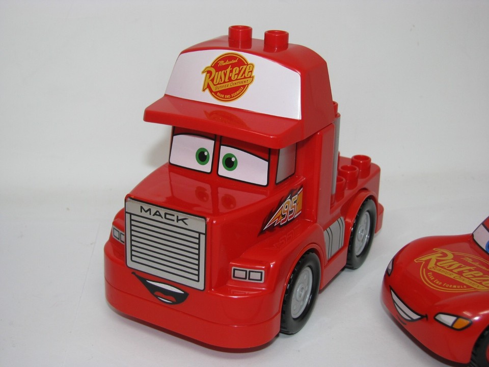Disney Pixar Cars Lego Duplo Lightning McQueen Car & Mack Truck Toys | eBay