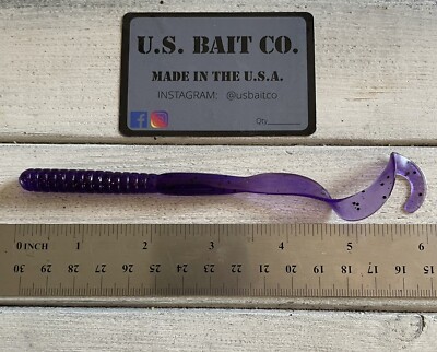 6” Ribbon Tail Worm lot of 25 Color Light Blk Grape Bass Texas Rig | eBay