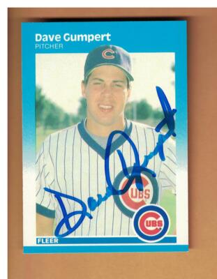 Dave Gumpert AUTOGRAPHED 1987 FLEER GLOSSY BASEBALL CARD SIGNED Chicago ...
