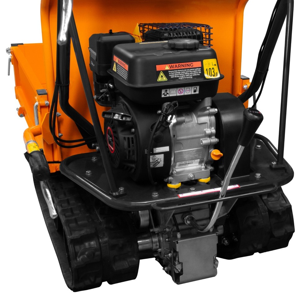 Mini Dumper Tracked Power Barrow Petrol Transporter 300kg Drop Side ...