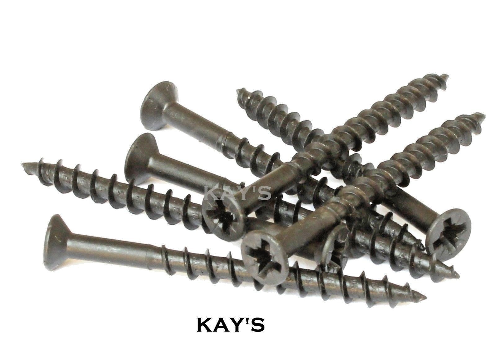 CARCASS WOOD SCREWS PROFESSIONAL SUPER SHARP BLACK COARSE THREAD +FREE ...