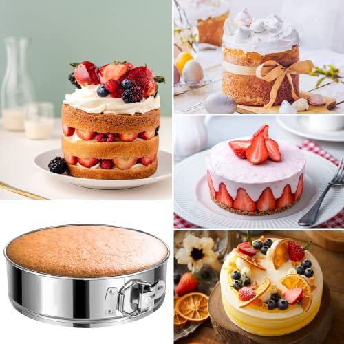9 Inch Springform Cake Pan Stainless Steel Springform Pans Leakproof ...