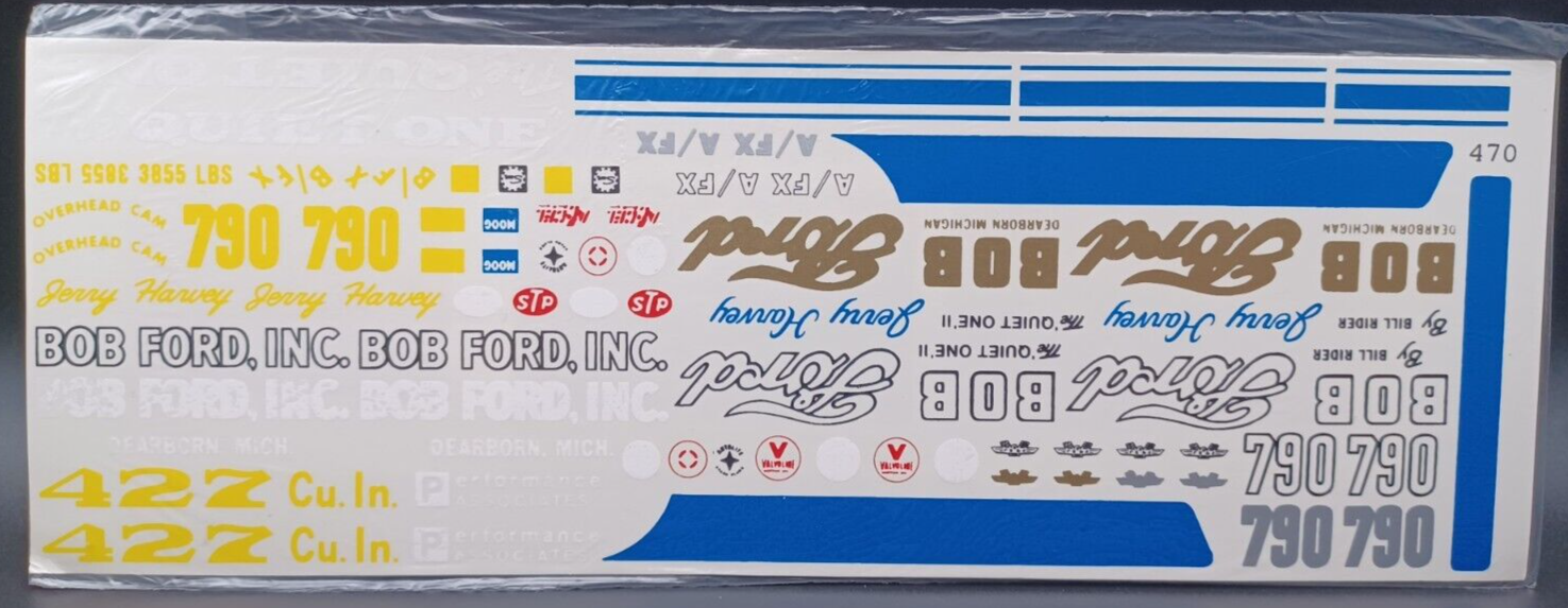 Fred Cady | No. 470 | 1:25 1965 Ford Galaxie 427, Mustang 427 Decals | eBay