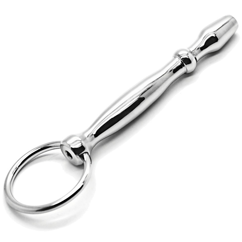 EasyGlide Ribbed Penis Plug, Surgical Steel Beginners Hollow Male ...