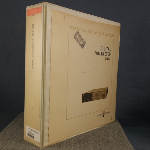 HP 3455A Digital Voltmeter Service Manual With Schematics Original Book ...